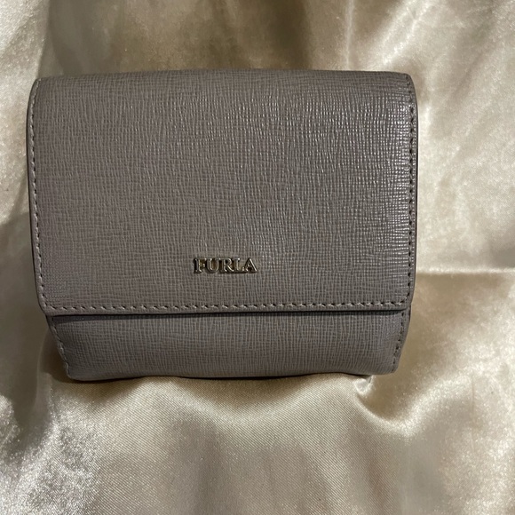 Furla | Bags | Furla Fold Grey Wallet | Poshmark